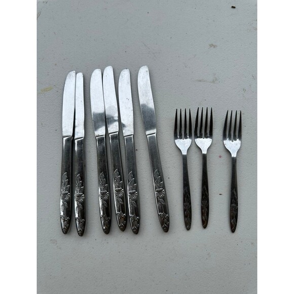 Nasco | Dining | Vtg Nasco Japan Lady Charming Stainless Steel 6 Knives ...